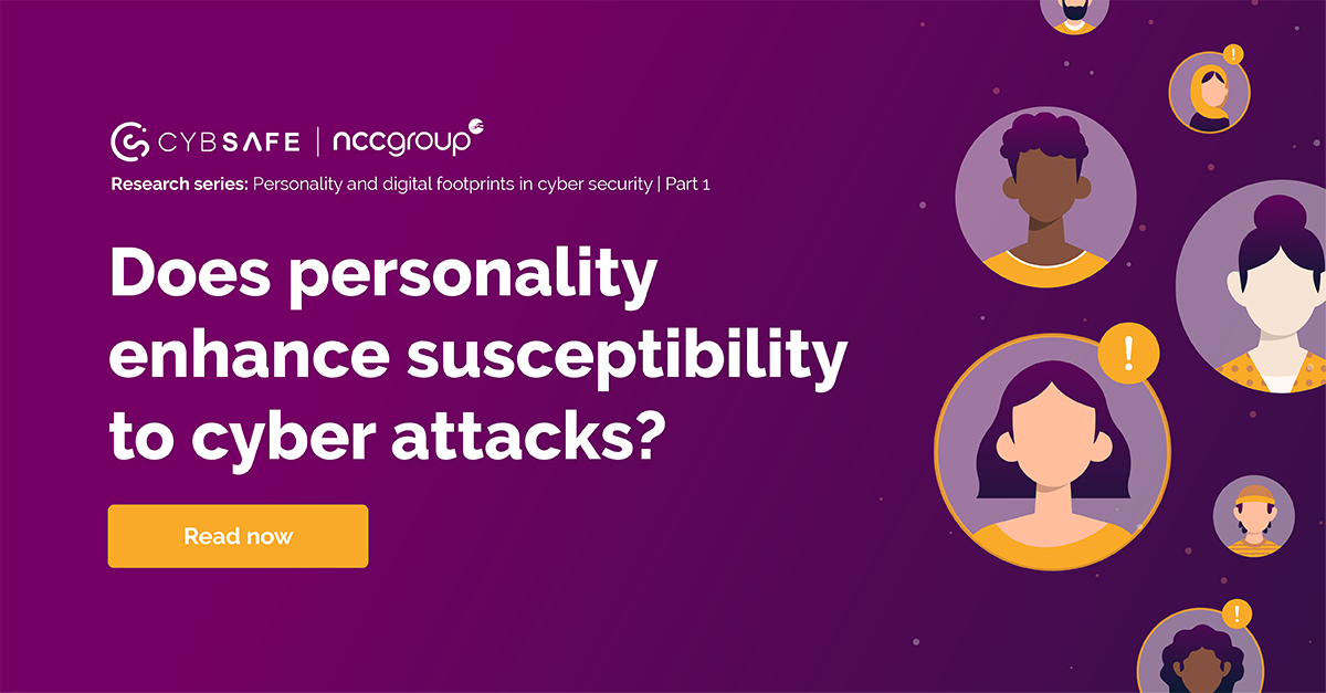 Research series: Personality and digital footprints in cyber security